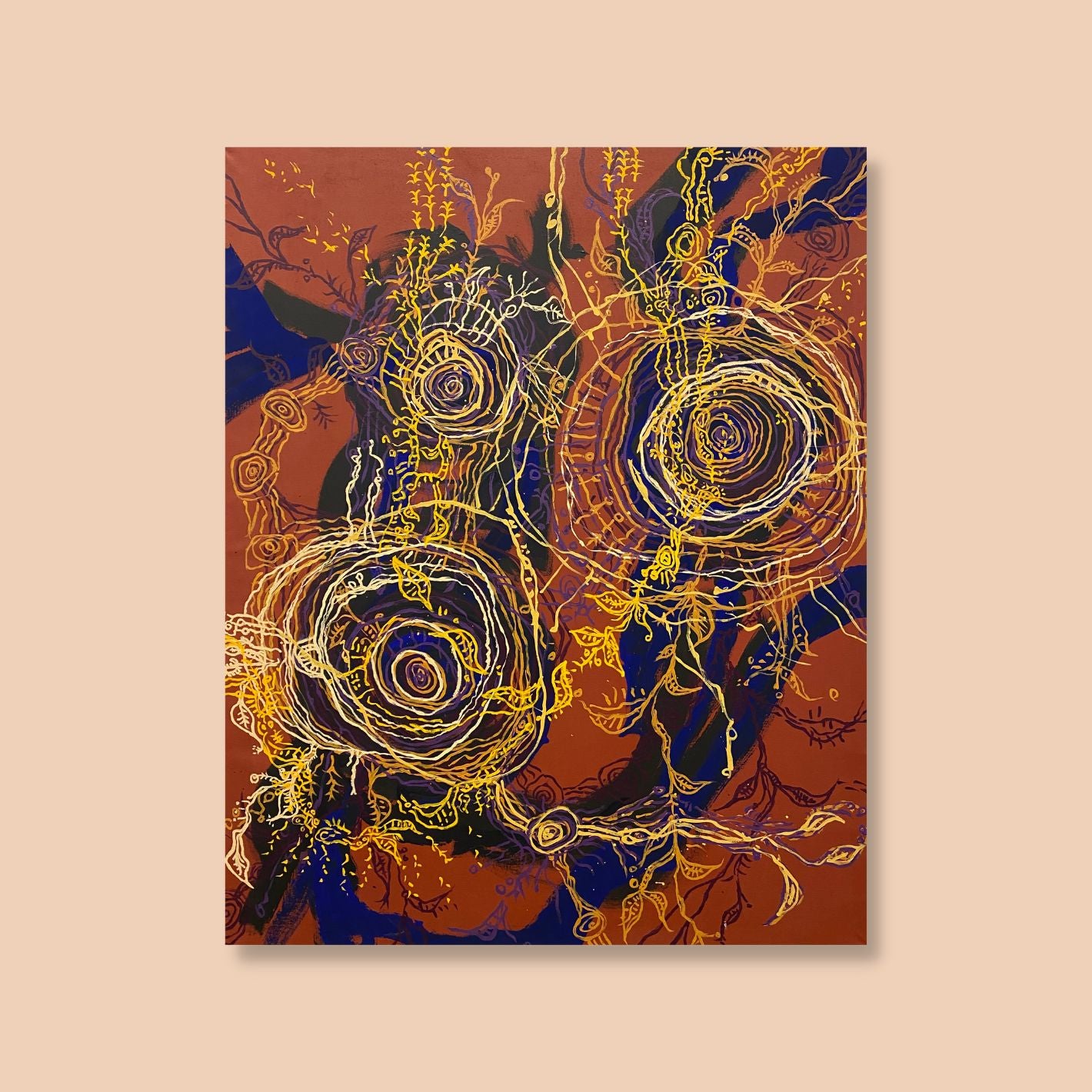 Painting by Lisa Khan – Aboriginal Art Co.