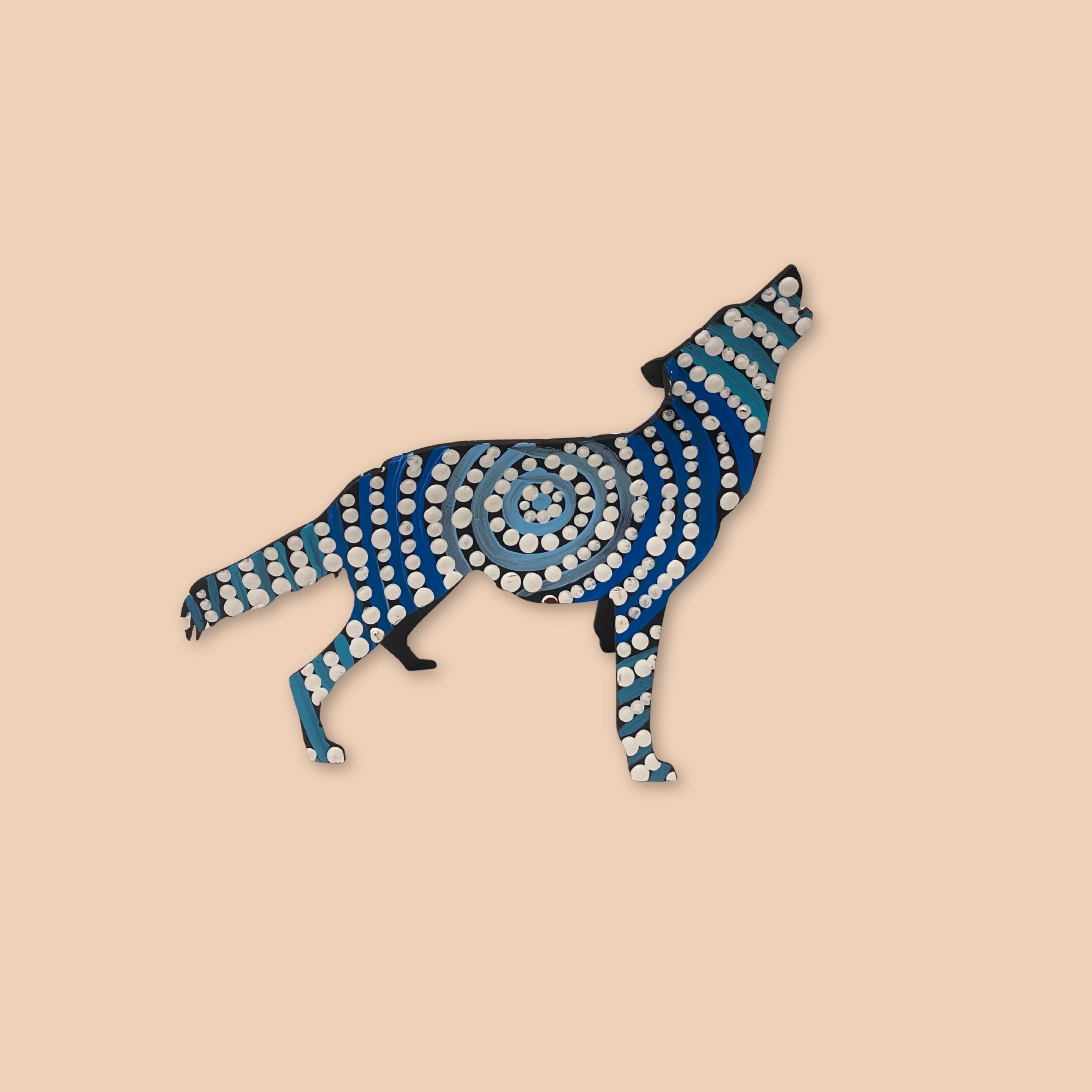 Double Sided Metal Dog – Aboriginal Art Co.