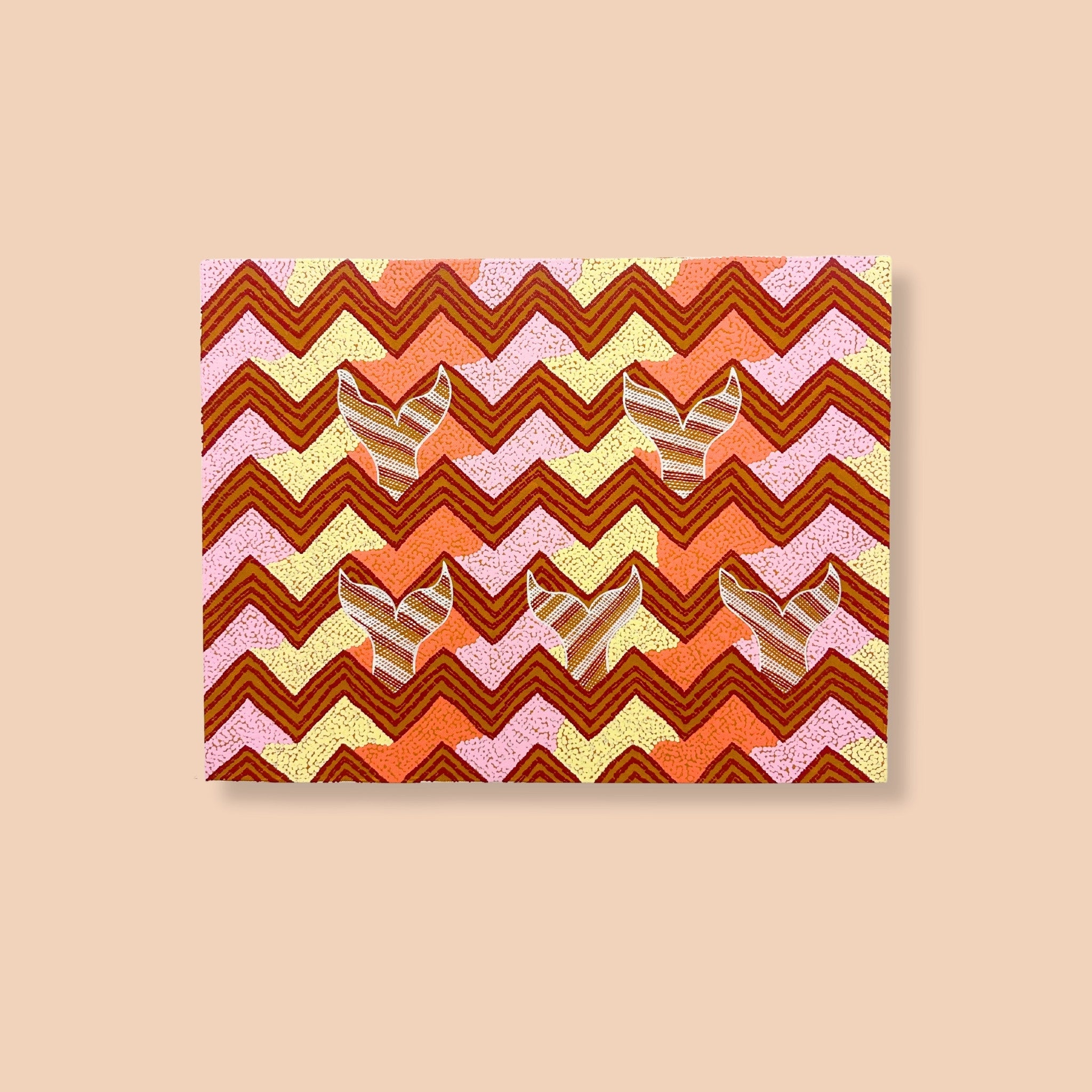 Whale Dreaming Cross Hatch #04 painting – Aboriginal Art Co.